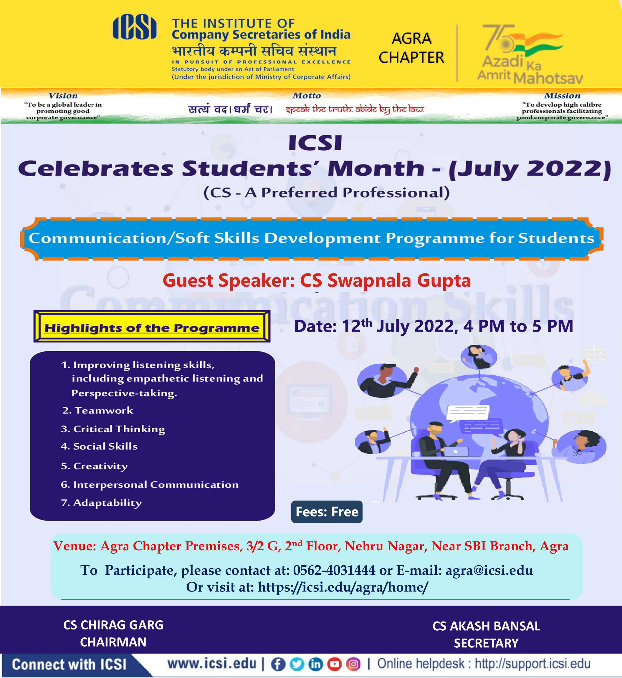 ICSI - ICSI STUDENT MONTH