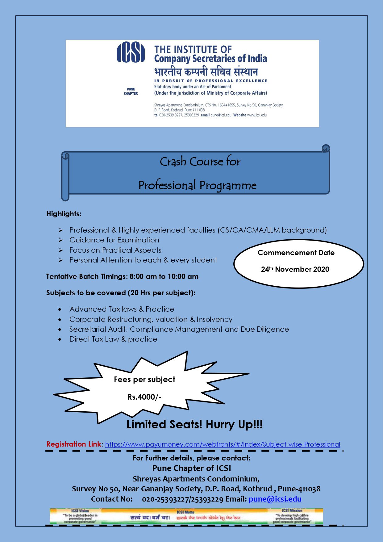 ICSI - Online Coaching Classes