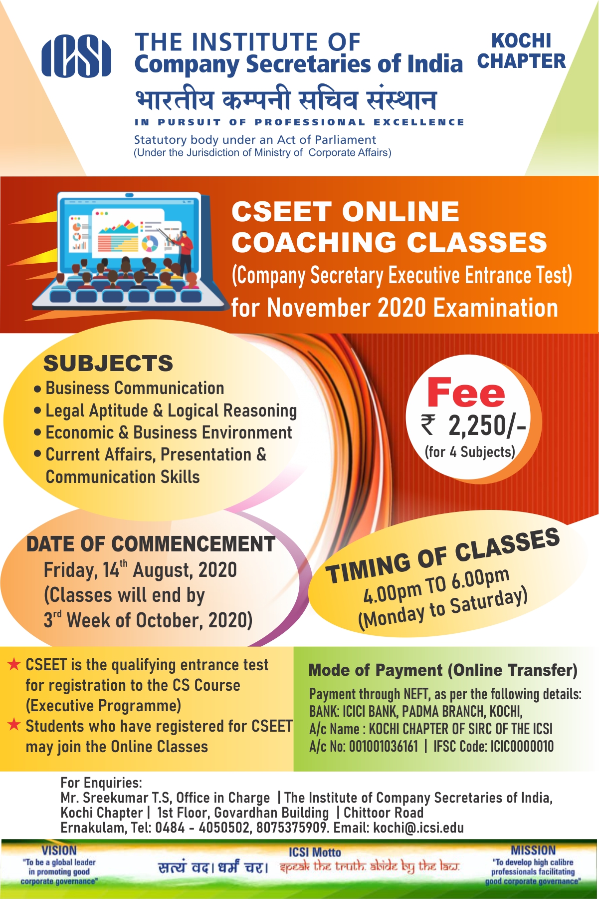 ICSI - Online Classes